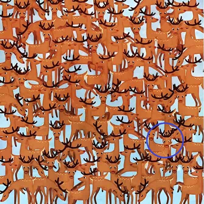 Optical Illusion Test: Can you find a robot deer in the picture in 9 ...