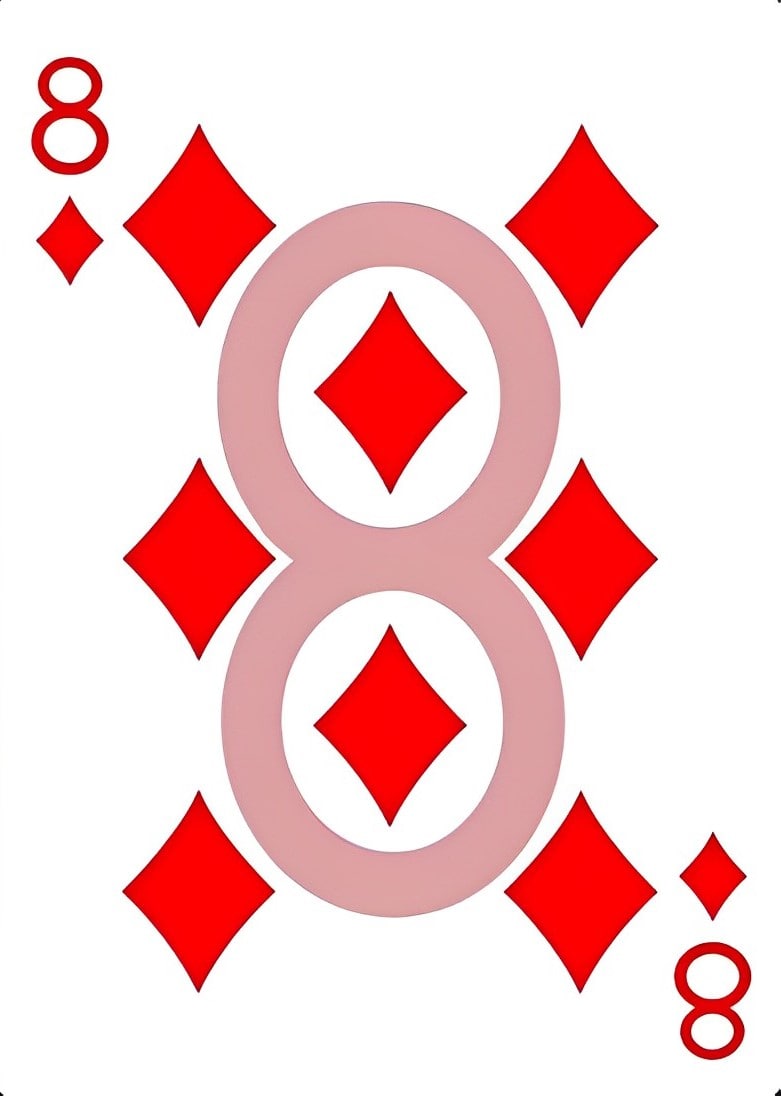 Optical Illusion: Can you find a hidden 8 in the diamond playing card ...