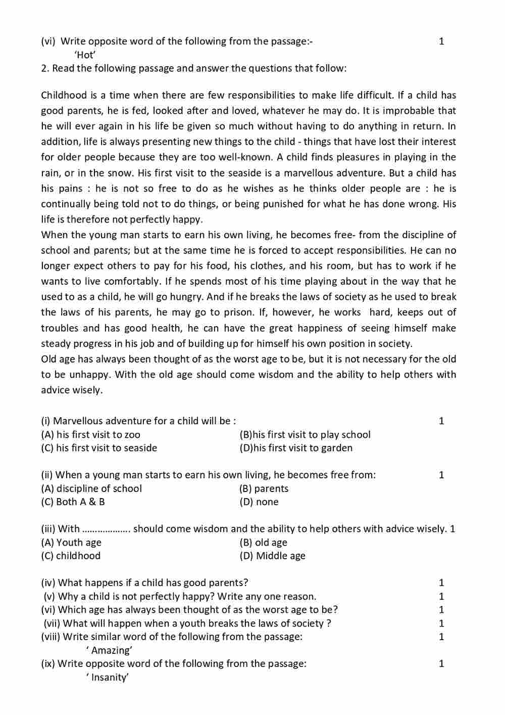 Download Rajasthan Board English Model Paper 2023 Class 10 PDF Here Download Rajasthan Board English Model Paper 2023 Class 10 PDF Here