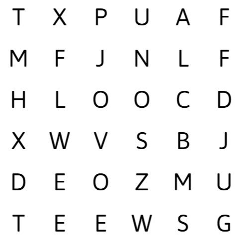 Word Search Puzzle: Can you find 6 words in the image within 47 seconds?