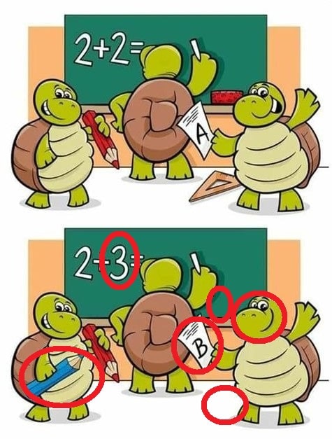 Spot The Difference: Can you spot 6 differences within 13 seconds?