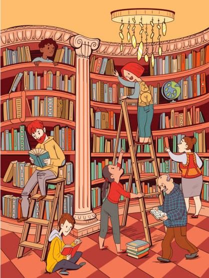 Challenge your visual skills by finding the owl in the library within 5 ...