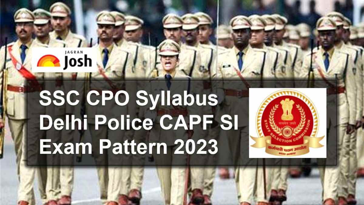 SSC CPO Syllabus 2023 PDF Download Delhi Police CAPF SI Paper 1 2