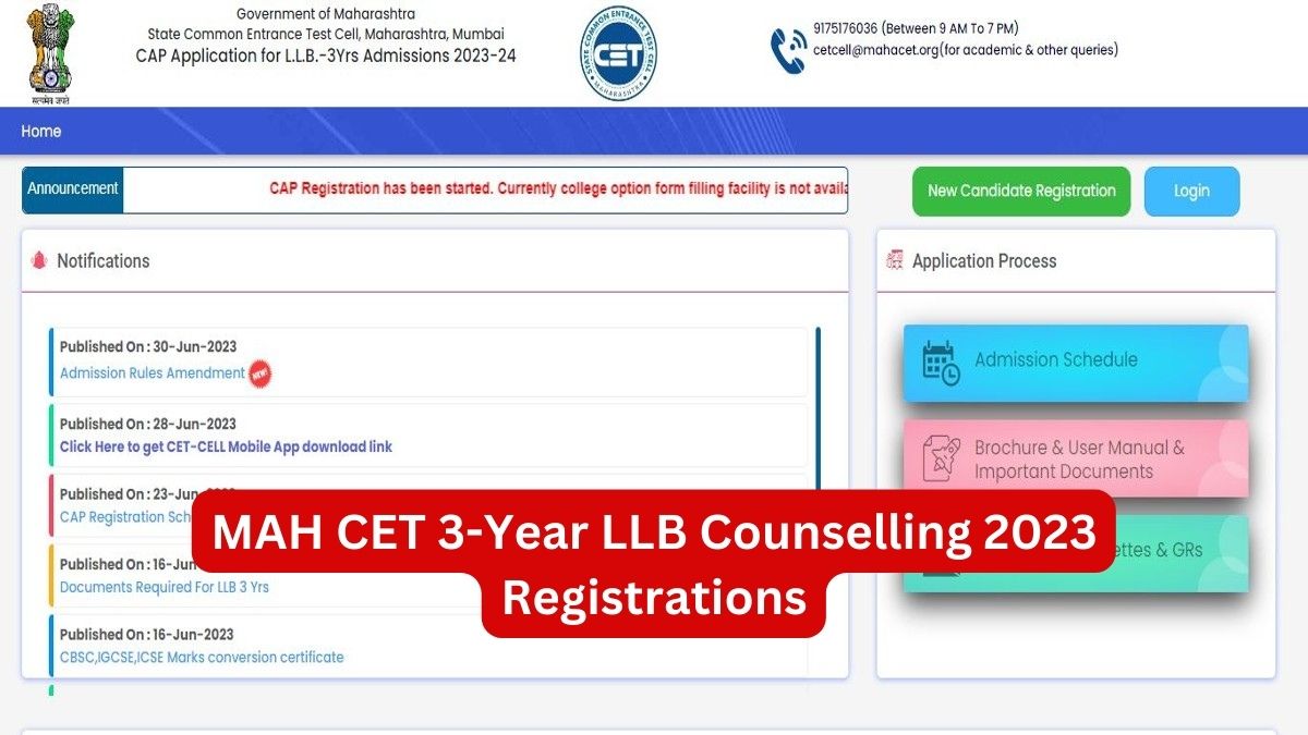 MAH CET LLB 3 year Counselling 2023 Registration Window Closes Today ...