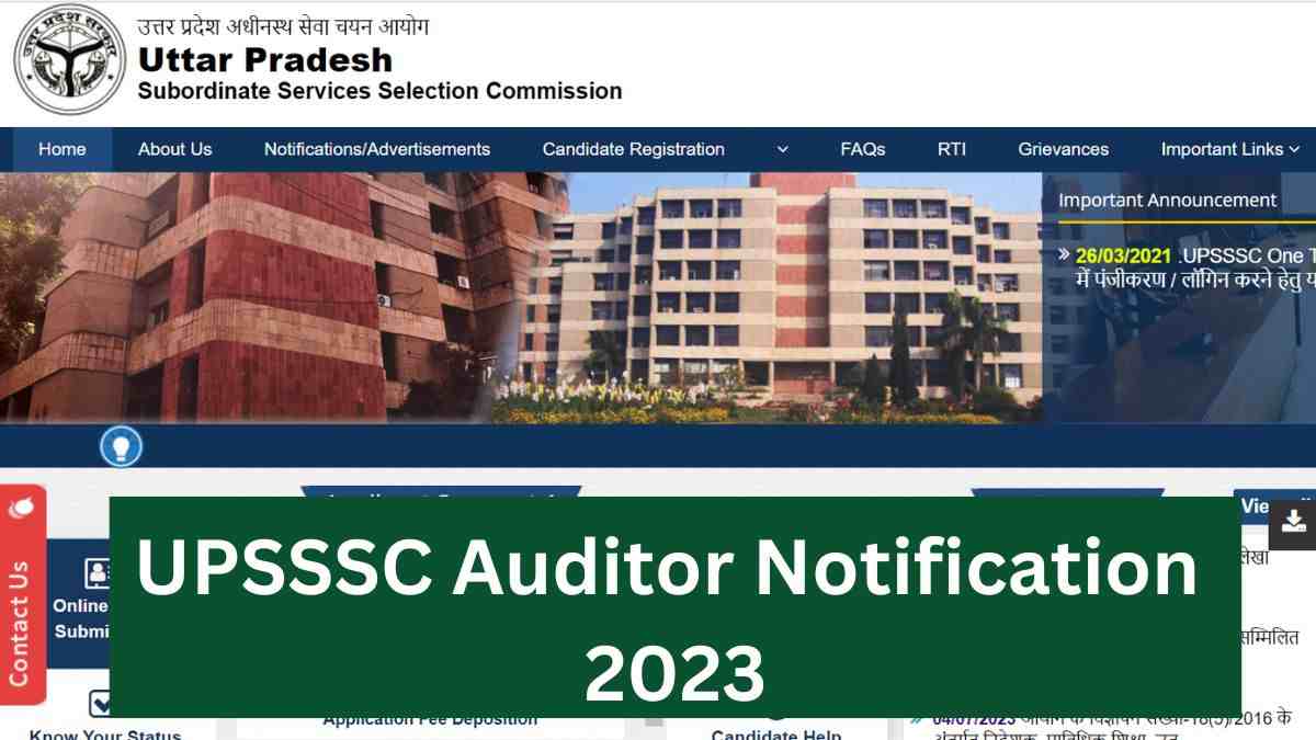 UPSSSC Auditor Recruitment 2023: upsssc.gov.in पर 530 ऑडिट ऑफिसर ...