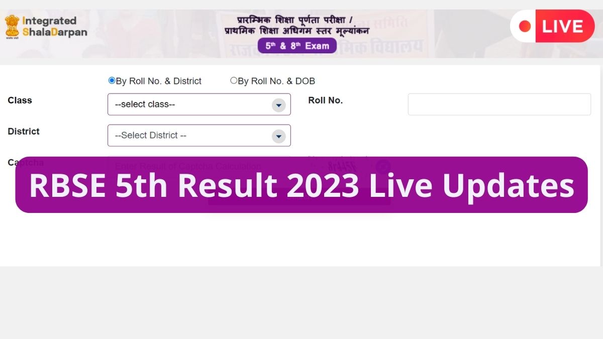 RBSE 5th Result 2023 Live Updates Rajasthan Board Class 5th Result At RBSE 5th Result 2023 Live Updates Rajasthan Board Class 5th Result At