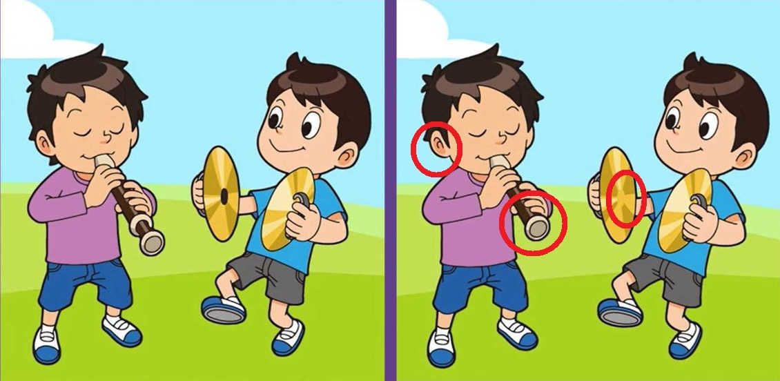 Are you highly attentive? Spot 3 differences in 12 seconds now!