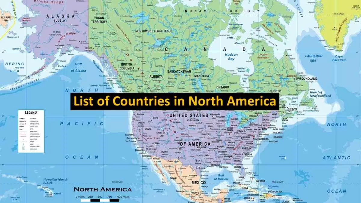 Countries In North America List Of 41 North American Countries And The