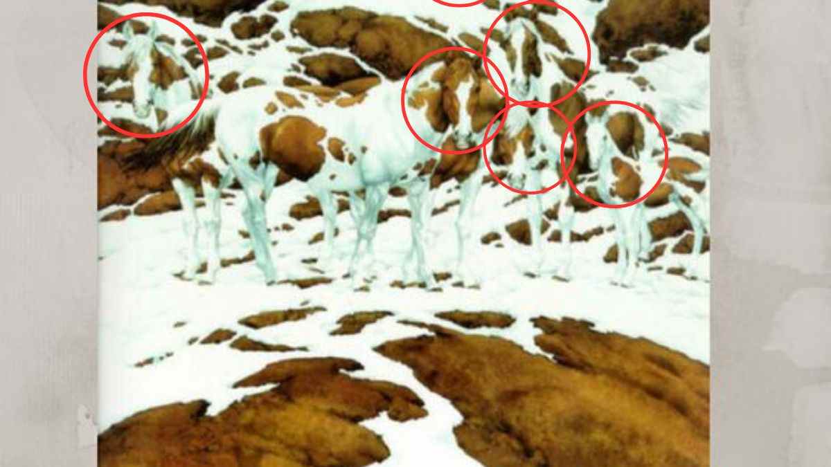Escape the Visual Trickery! Identify 5 hidden horses in 5 seconds to ...