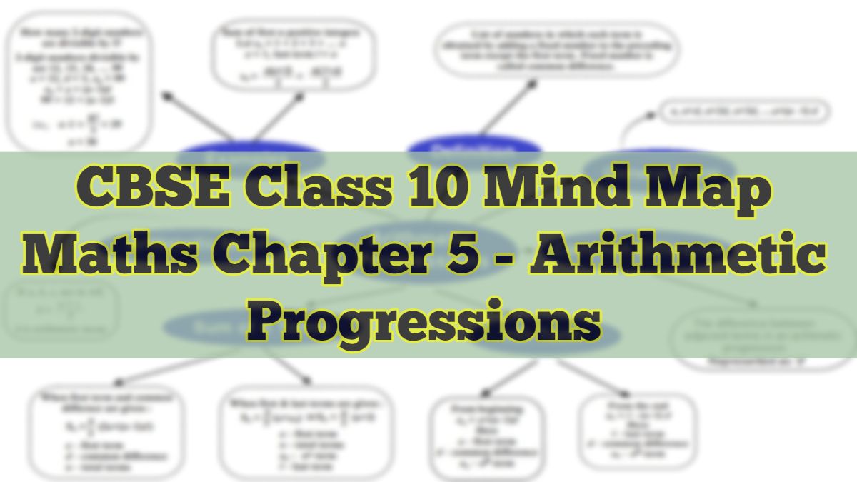 CBSE Class 10 Maths Mind Map For Chapter 5 Arithmetic Progressions
