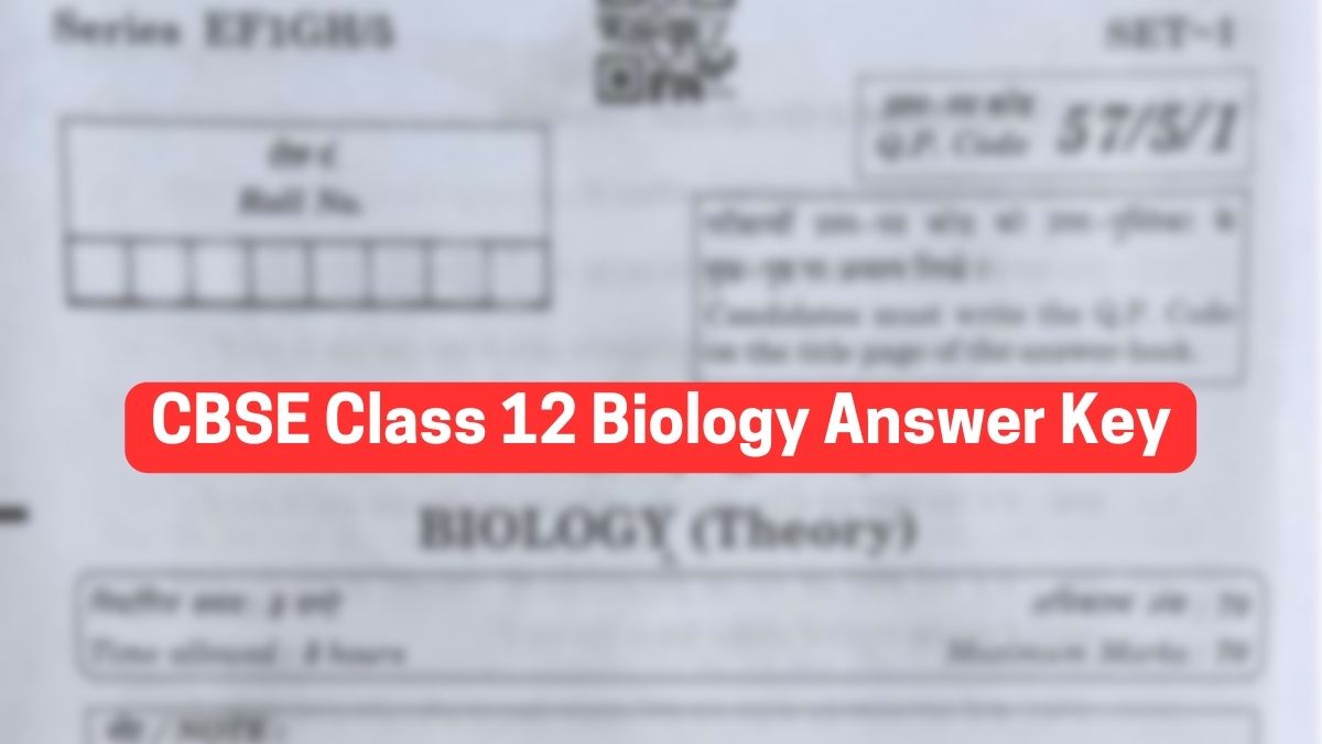 CBSE Class 12 Biology Paper Answer Key 2023 And Question Paper Download CBSE Class 12 Biology Paper Answer Key 2023 And Question Paper Download