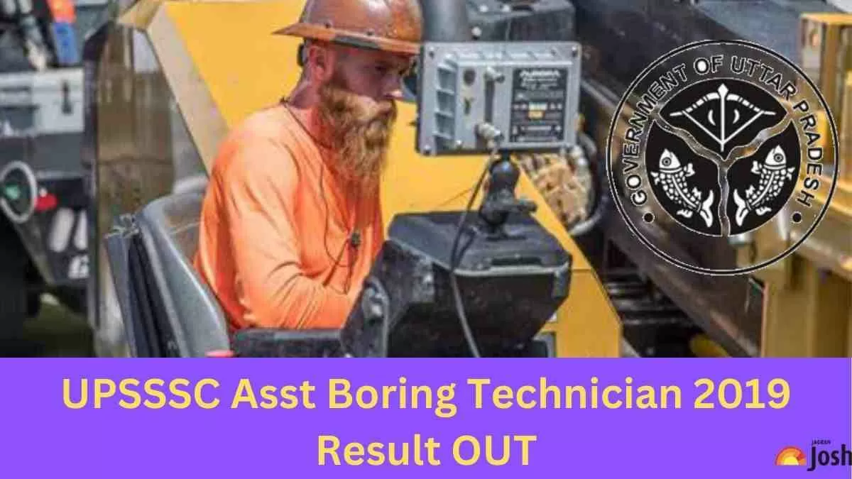 UPSSSC Asst Boring Technician Result 2023: Direct Link to Download ...