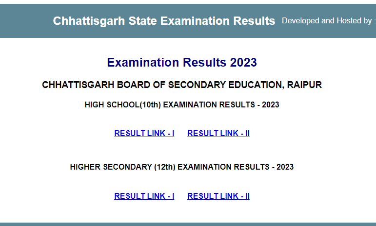 CGBSE 10th, 12th Result 2023 LIVE: यहां देखें छत्तीसगढ़ बोर्ड 10वीं ... CGBSE 10th, 12th Result 2023 LIVE: यहां देखें छत्तीसगढ़ बोर्ड 10वीं ...