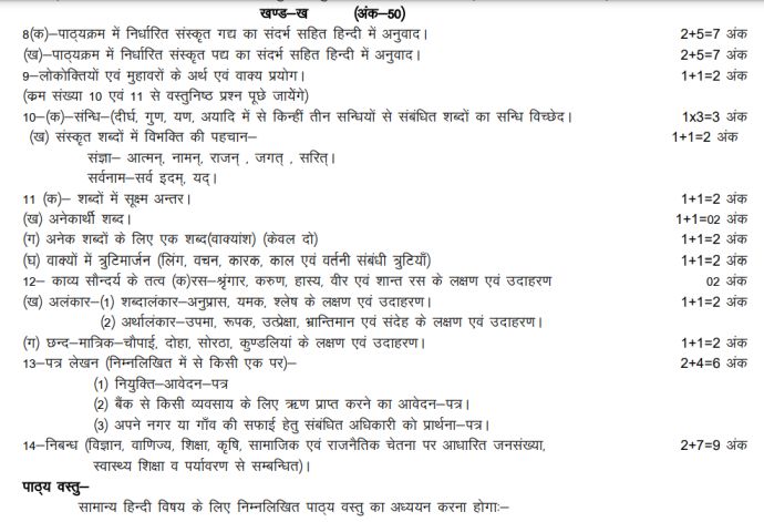 UP Board Class 12 General Hindi Syllabus 2023-24: Download UP Board ...