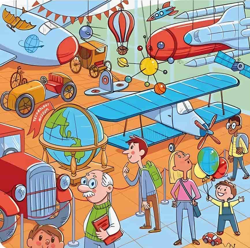 Seek and Find Puzzle: Can you find the bicycle in the museum in 5 seconds?