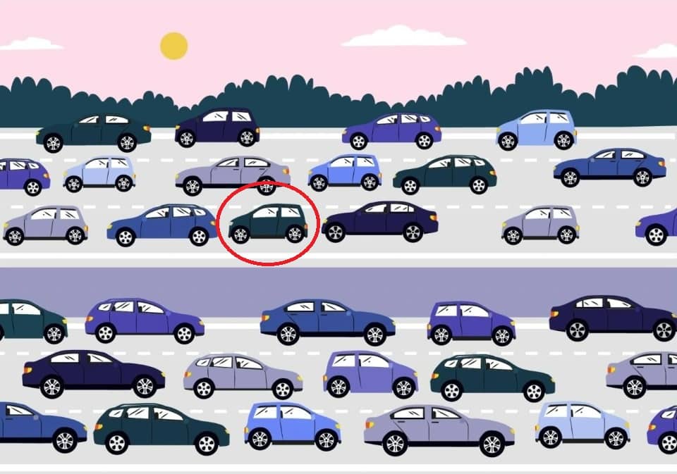 Optical Illusion: Can you spot the car breaking the traffic rules in 7 ...