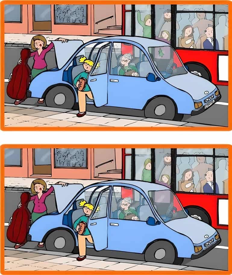 Spot the Difference: Can you spot 4 differences between the two car ...