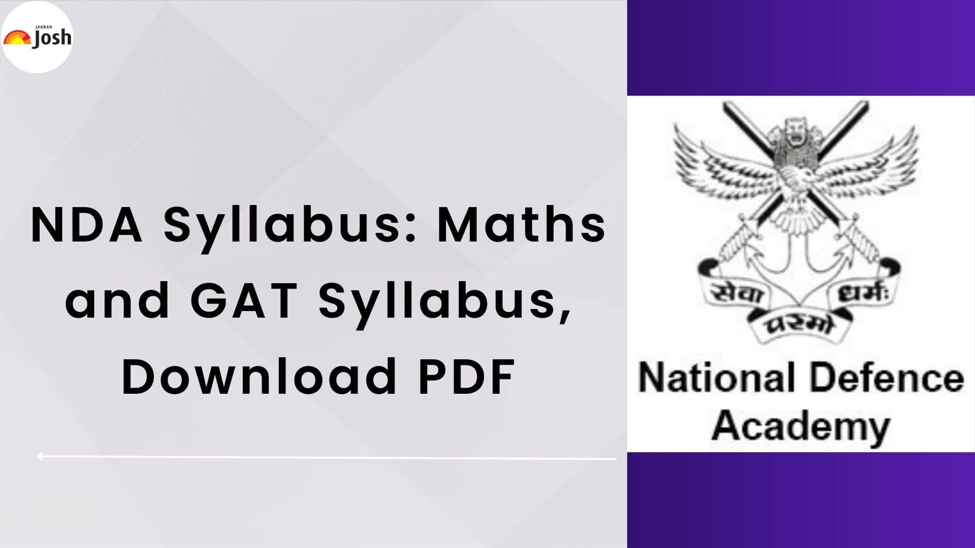 NDA Syllabus 2025 Download PDF For NDA 1 Maths GAT Subjects Jagran Josh