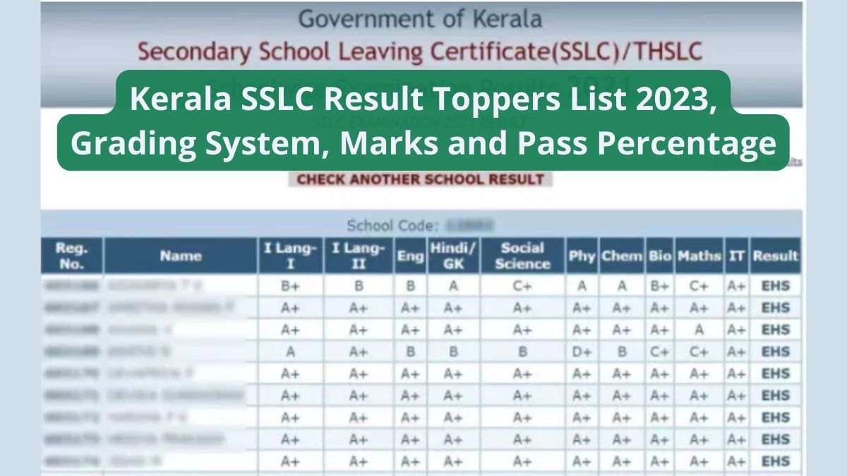 Kerala SSLC Toppers List 2023 Check Kerala Board 10th Class Grading