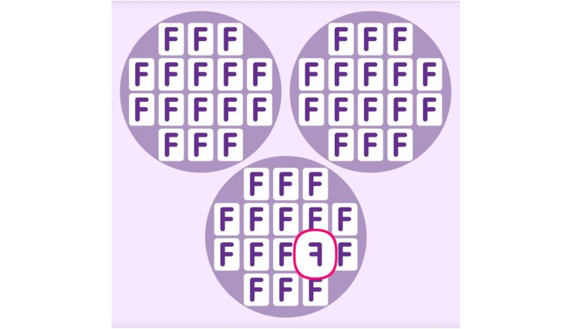 Brain Teaser For IQ Test: Can You Spot The Odd Letter Among The Fs ...