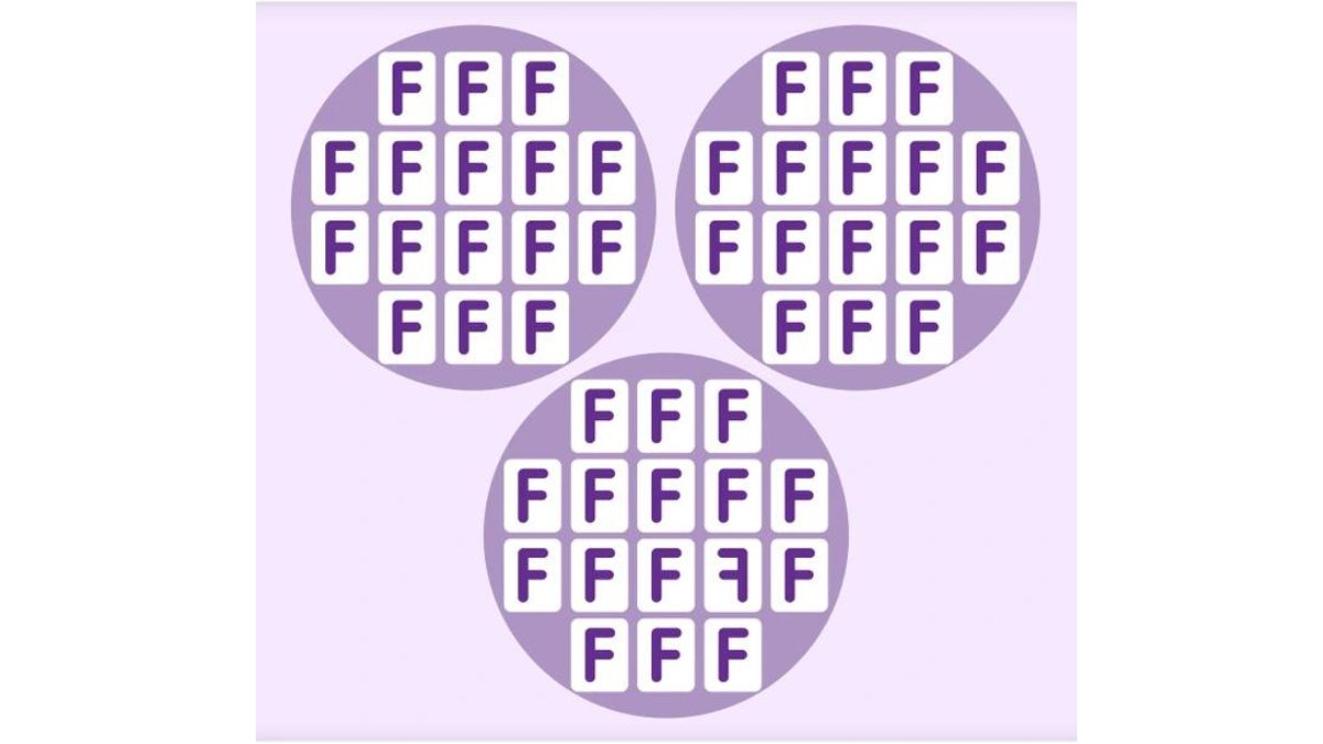 Brain Teaser For IQ Test: Can You Spot The Odd Letter Among The Fs ...