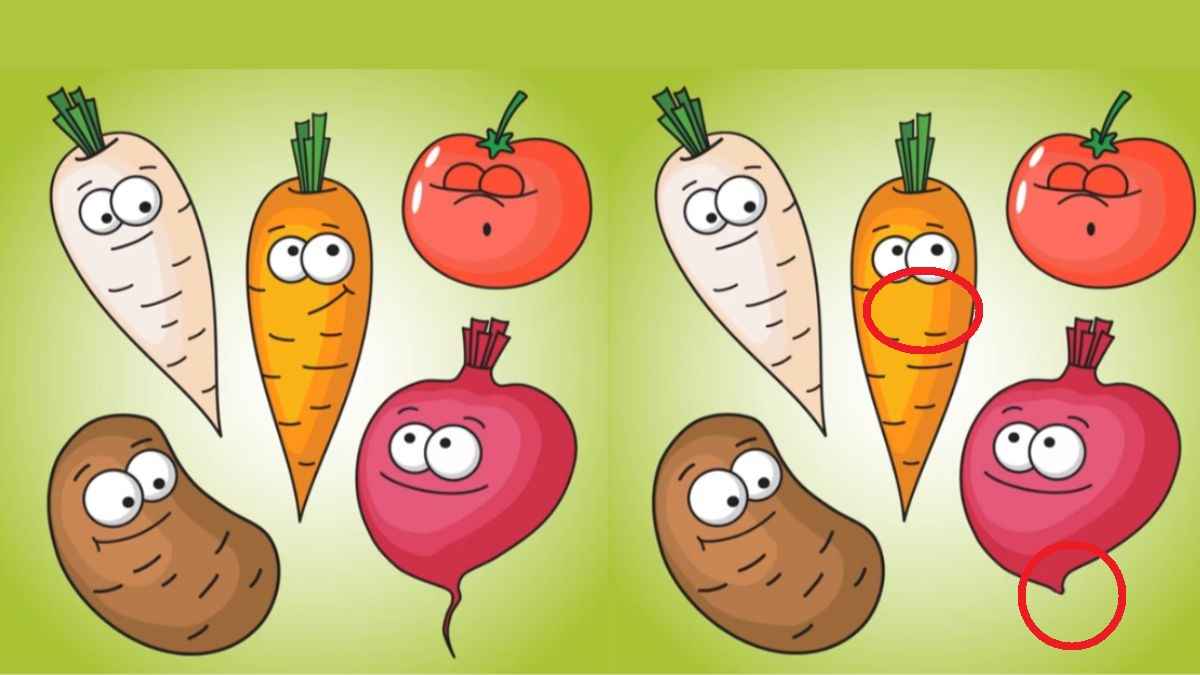 You are smarter than 93% of people if you can spot 2 differences ...