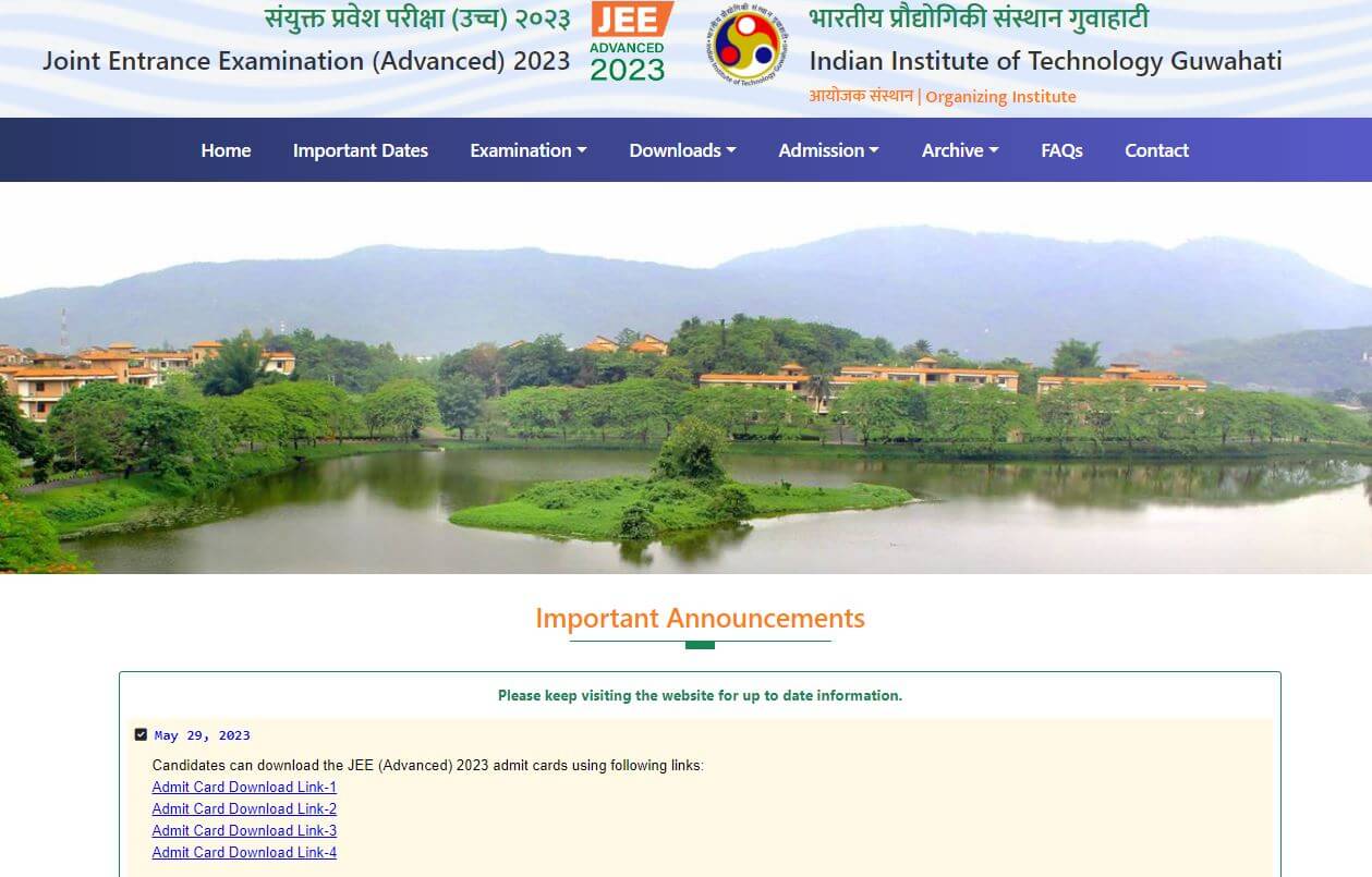JEE Advanced Admit Card 2023: Download Link Active, Steps to Download ...