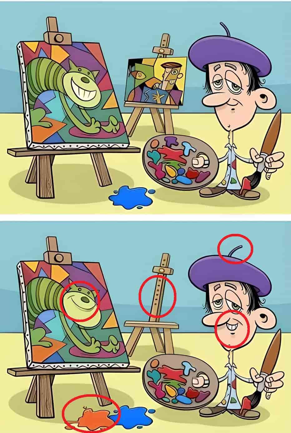 Can you spot 6 differences between the two pictures in 11 seconds?