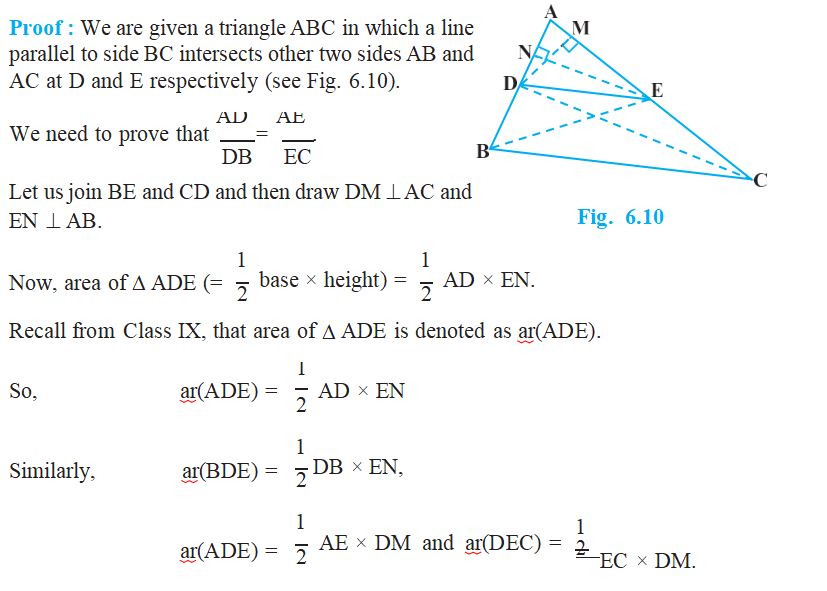CBSE Class 10 Mathematics Chapter 6 Triangles Notes, Download PDF