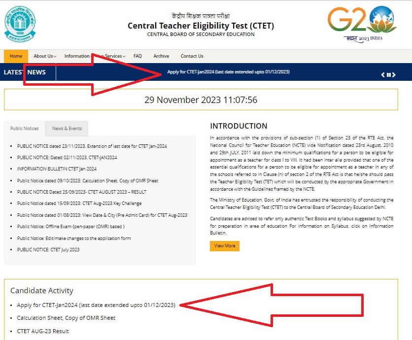 CTET Application Form 2024 - Last Date (1 Dec), Registration (Active ...