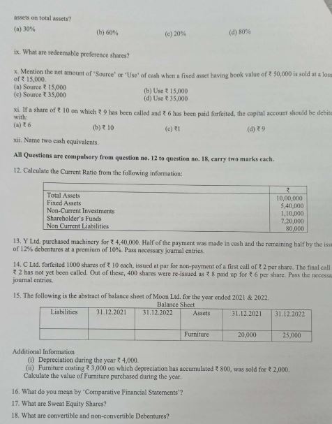 Punjab Board 12th Accountancy Model Test Paper 2024: Download Class 12 ...