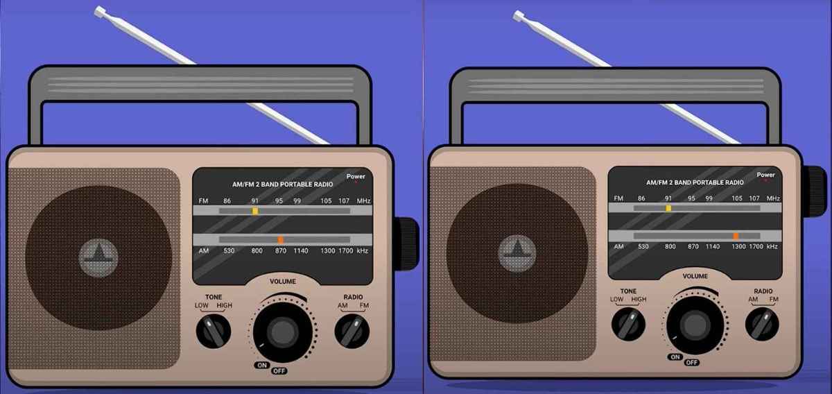 Only the most attentive eyes can spot 3 differences between the radio ...