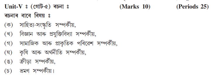 Assam Board AHSEC Class 12 Assamese Syllabus, Important Topics and ...