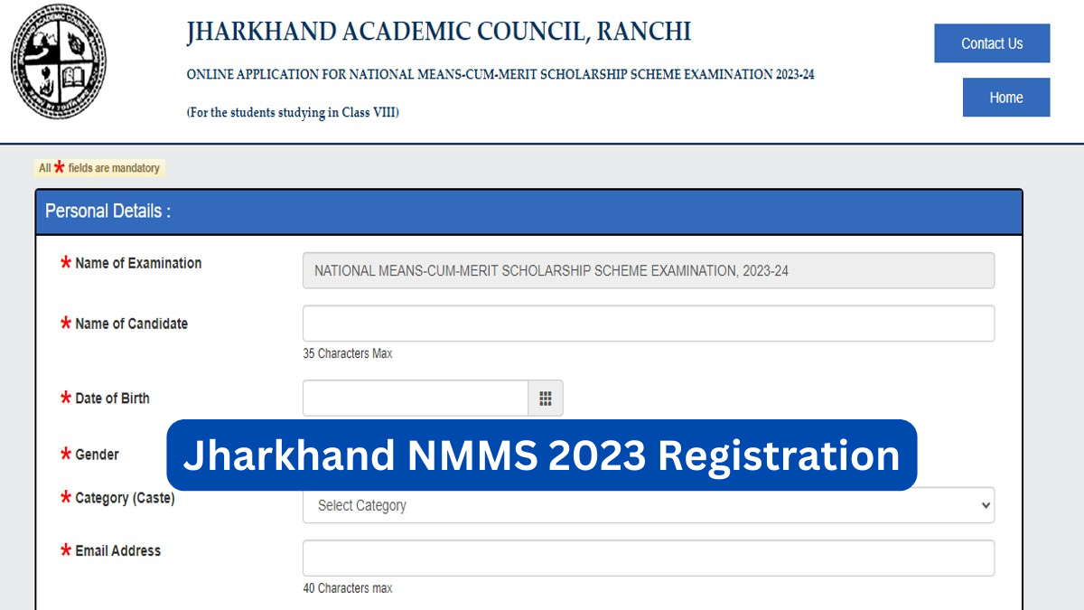 Jharkhand Nmms 2023 Registration Underway Get Direct Link To Apply