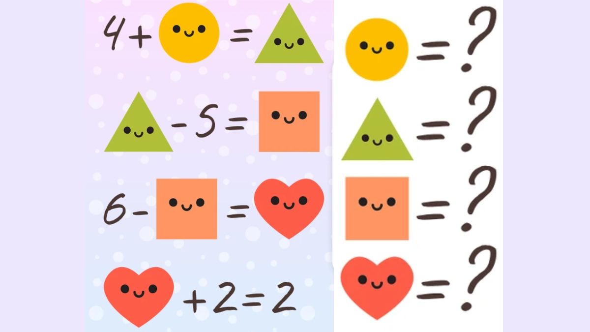 Puzzle to Test Your IQ: Can You Find the Value of Heart, Circle ...