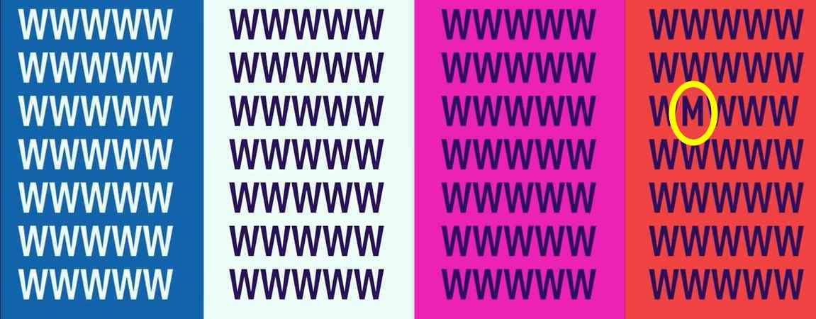 People with 20/20 vision can spot the different letter in the picture ...