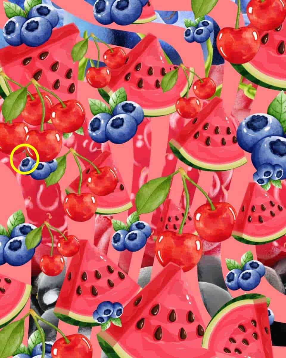 Only the most attentive eyes can spot the strawberry among fruits in 9 ...