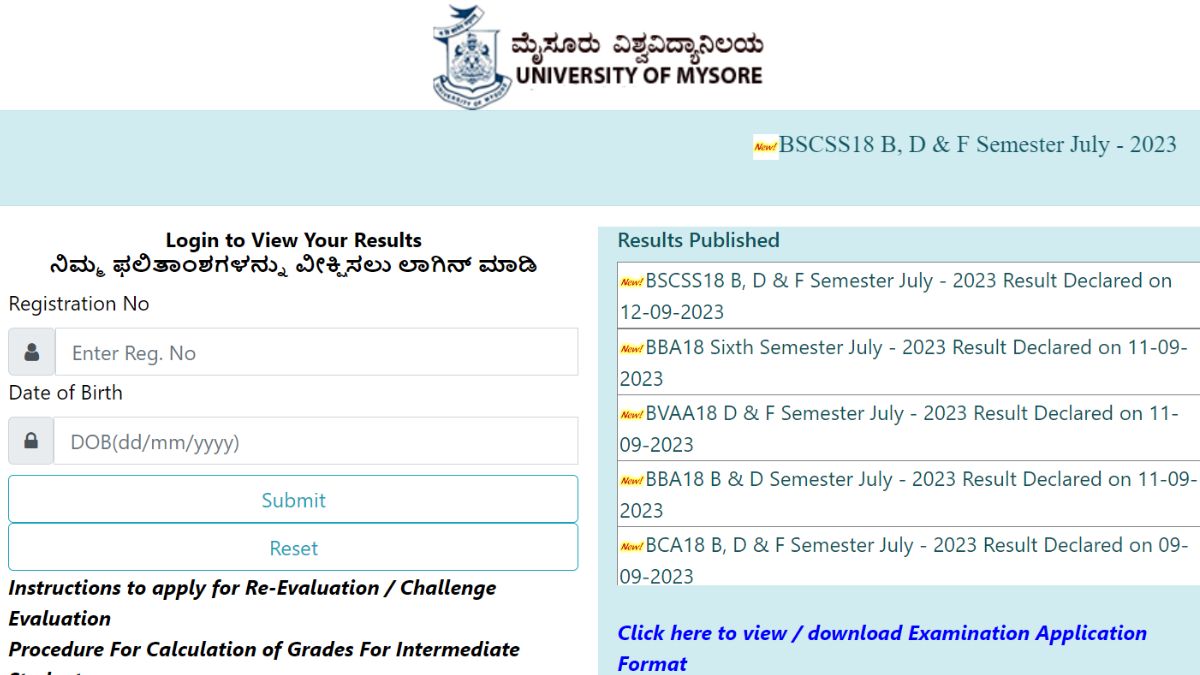 University of Mysore Results 2023 Declared; Download UOM Mark Sheet at ... University of Mysore Results 2023 Declared; Download UOM Mark Sheet at ...