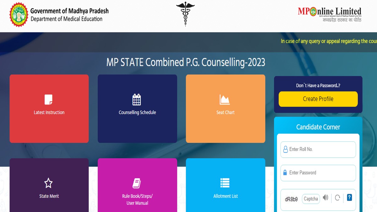 Mp Neet Pg Counselling 2023 Mop Up Round Choice Filling And Locking