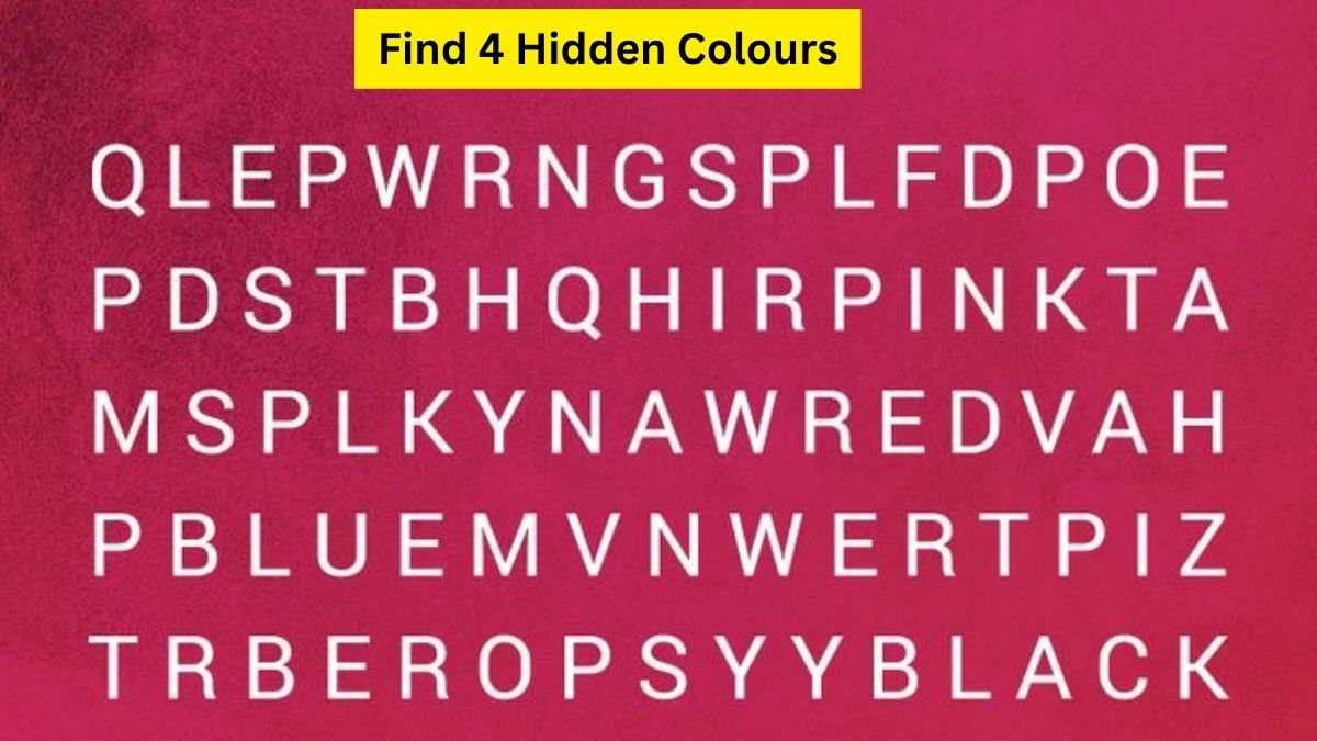 1 Minute Brain Teaser Can You Find The Name Of 4 Hidden Colours Try 1 Minute Brain Teaser Can You Find The Name Of 4 Hidden Colours Try