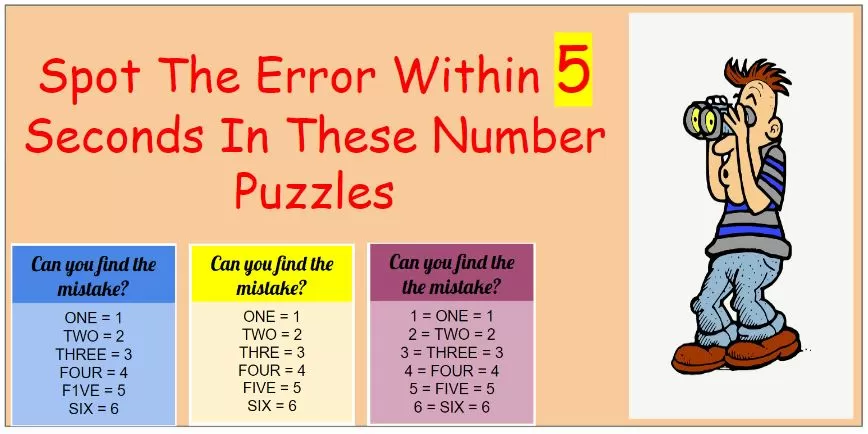 Brain Teaser Number Puzzles Can You Spot The Errors In 5 Seconds