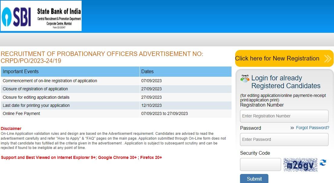 SBI PO Application Form 2023: Apply Online for 2000 PO Post