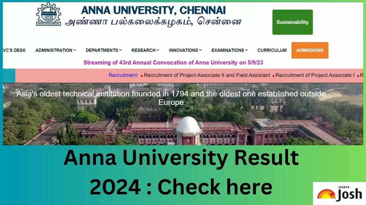 Anna University Result 2024 OUT at coe1.annauniv.edu; Direct Link to ...