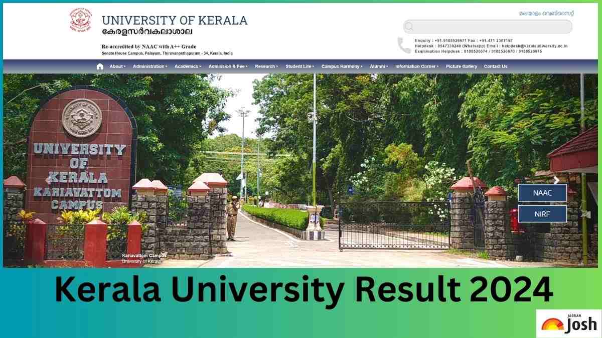 Kerala University Result 2024 OUT at exams.keralauniversity.ac.in; Direct Link to Download UG ...