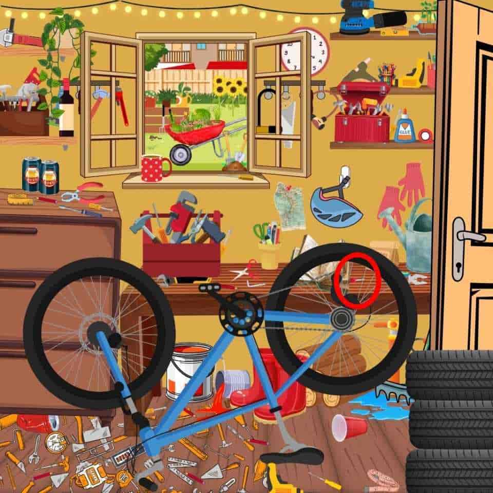 Only the top 1% of readers can spot the red screwdriver in the workshop ...
