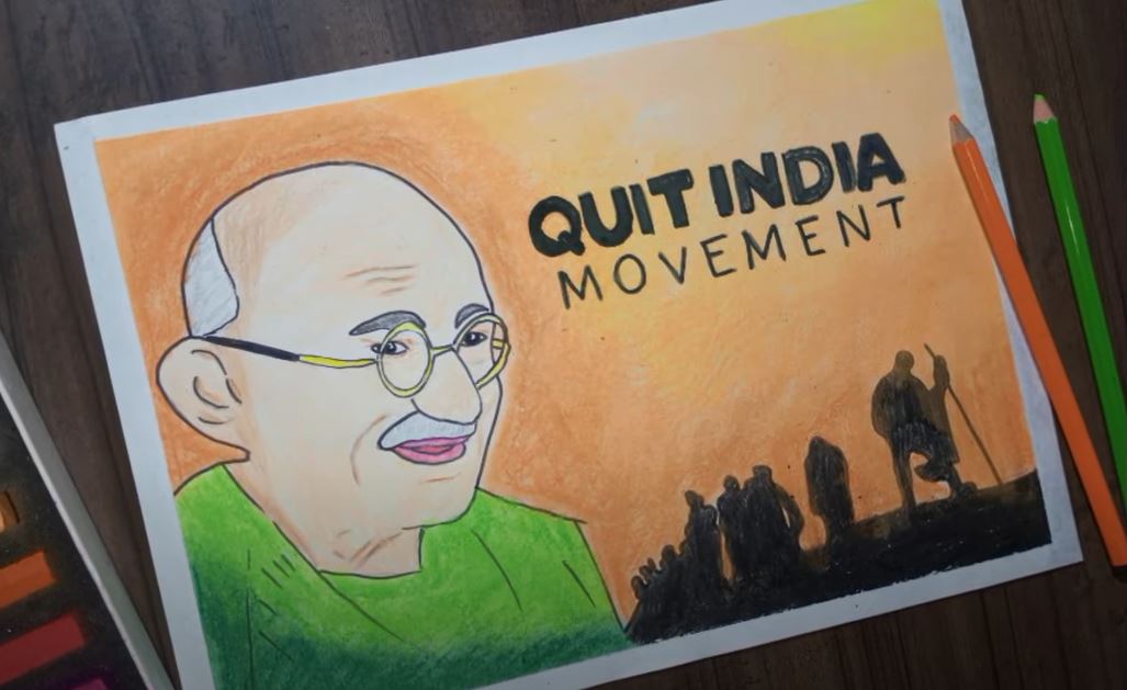 Easy Quit India Movement Drawing Ideas For Poster Making and Paintings