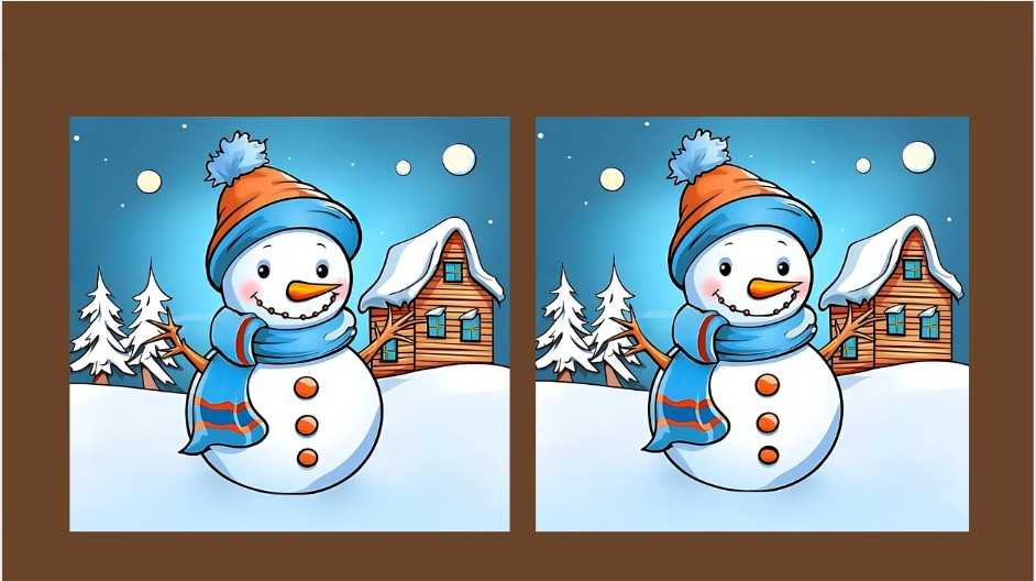 Spot 3 Differences Between the Pictures of a Snowman in 19 Seconds!