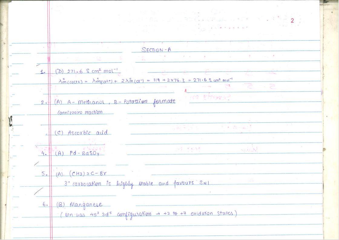 CBSE Topper Answer Sheet Class 12 Chemistry For 2025 Boards: FREE PDF ...