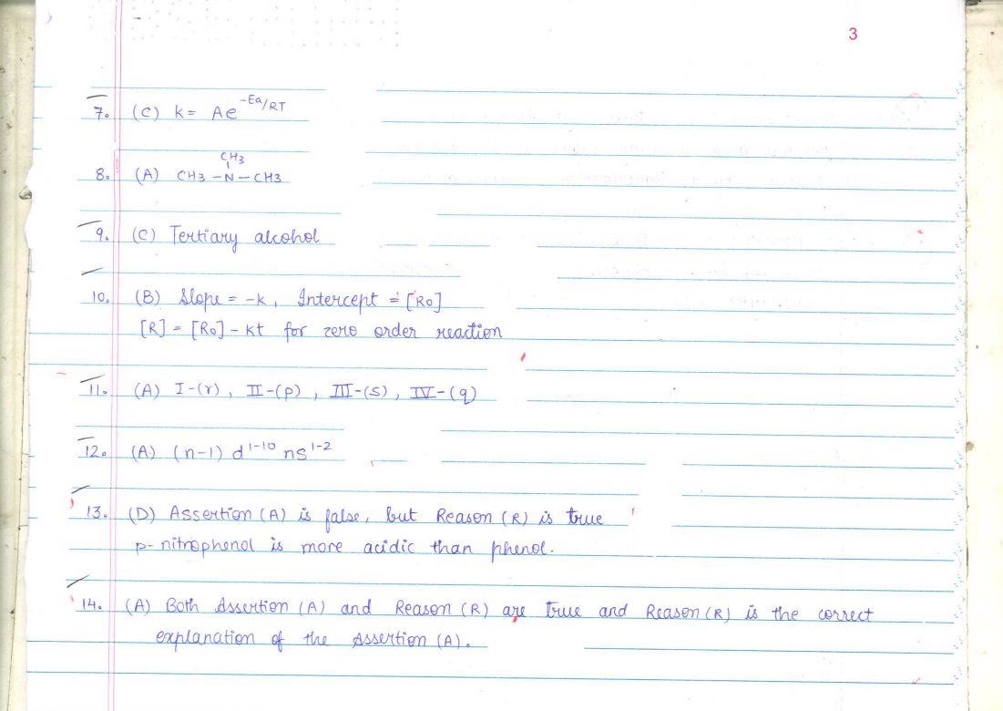 CBSE Topper Answer Sheet Class 12 Chemistry For 2025 Boards: FREE PDF ...