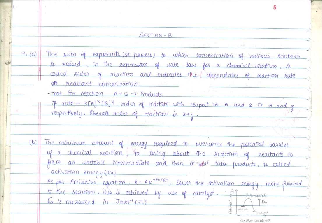 CBSE Topper Answer Sheet Class 12 Chemistry For 2025 Boards: FREE PDF ...